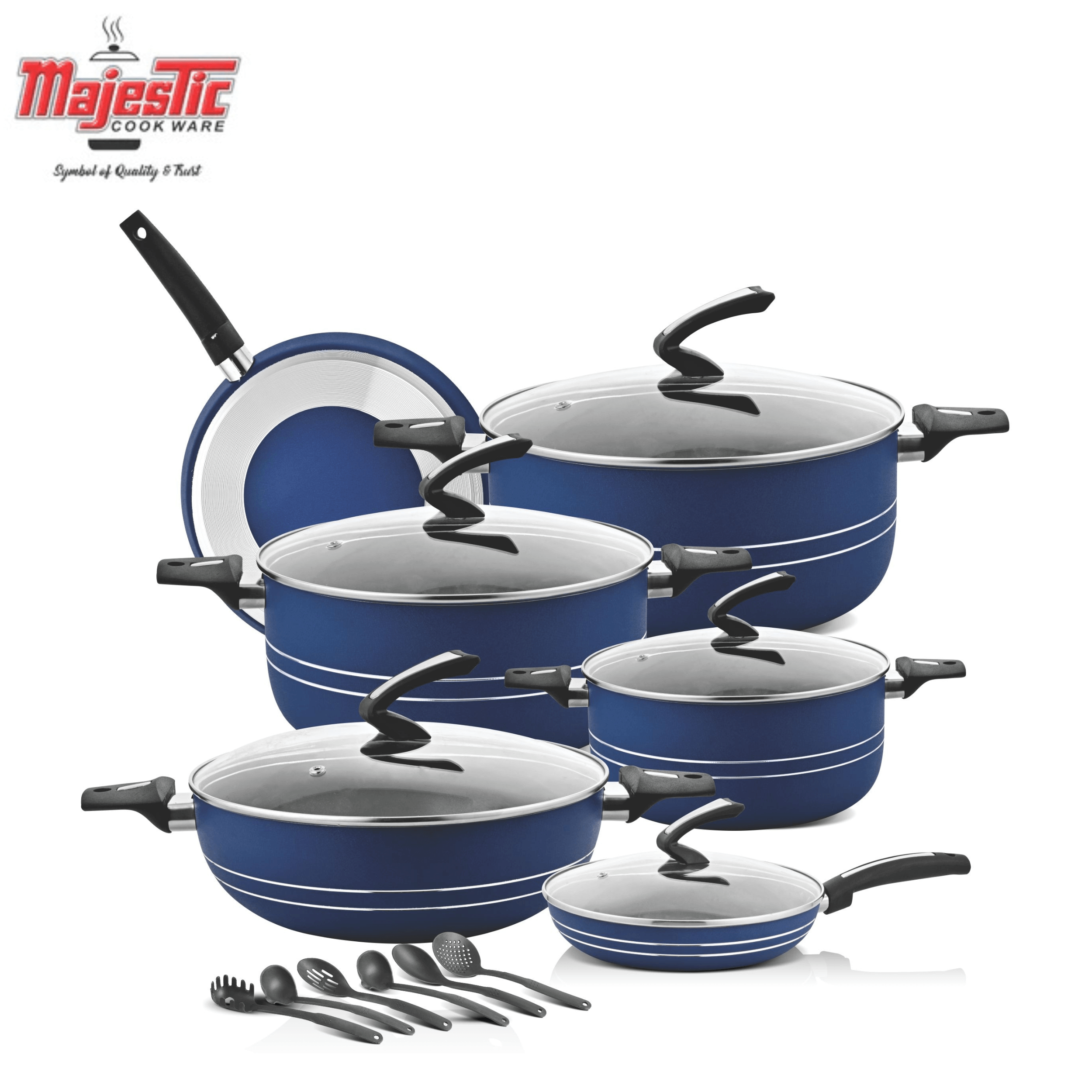 Majestic NS Elegant Gift Set - 17 Pcs Marble Coated – Majestic Cookware